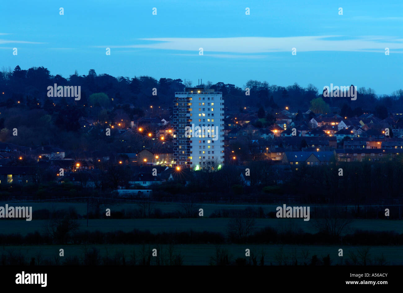 Northway Tower and Marston Oxford Stock Photo - Alamy