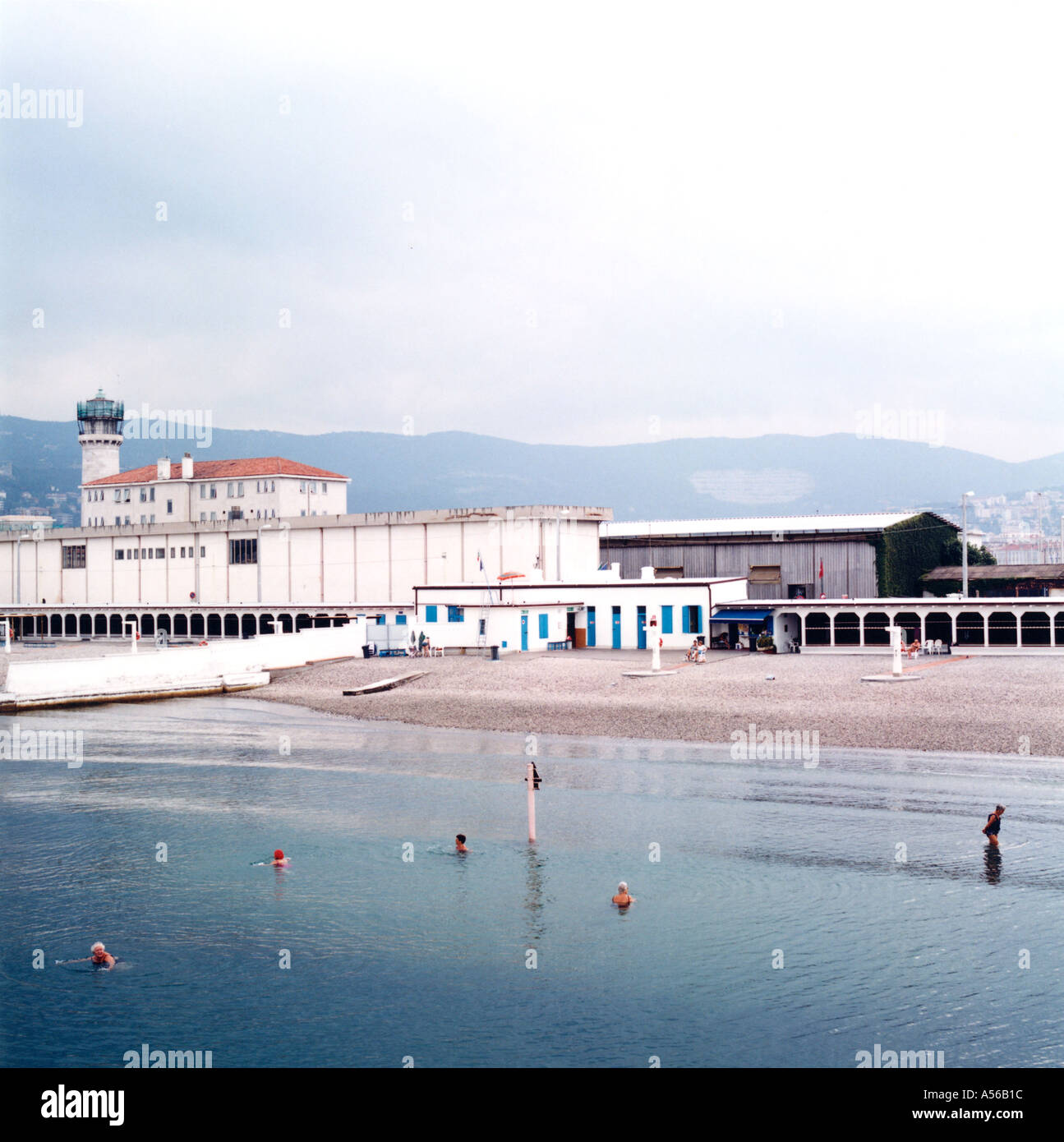 Old municipal beach resort in Trieste Italy built during the fascist ...