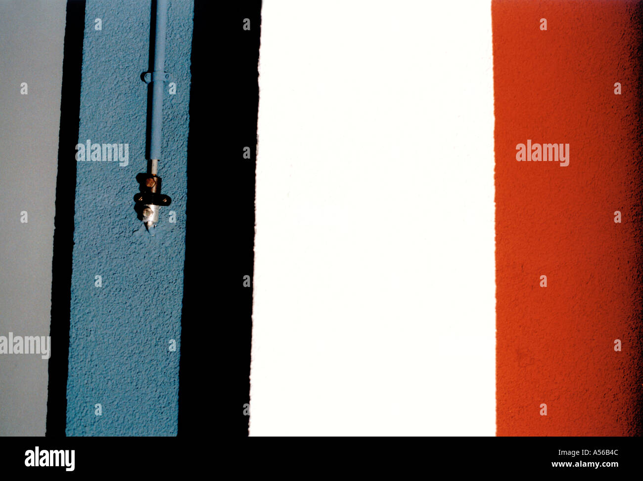 Red White Blue Wall Hackney London England UK Stock Photo - Alamy