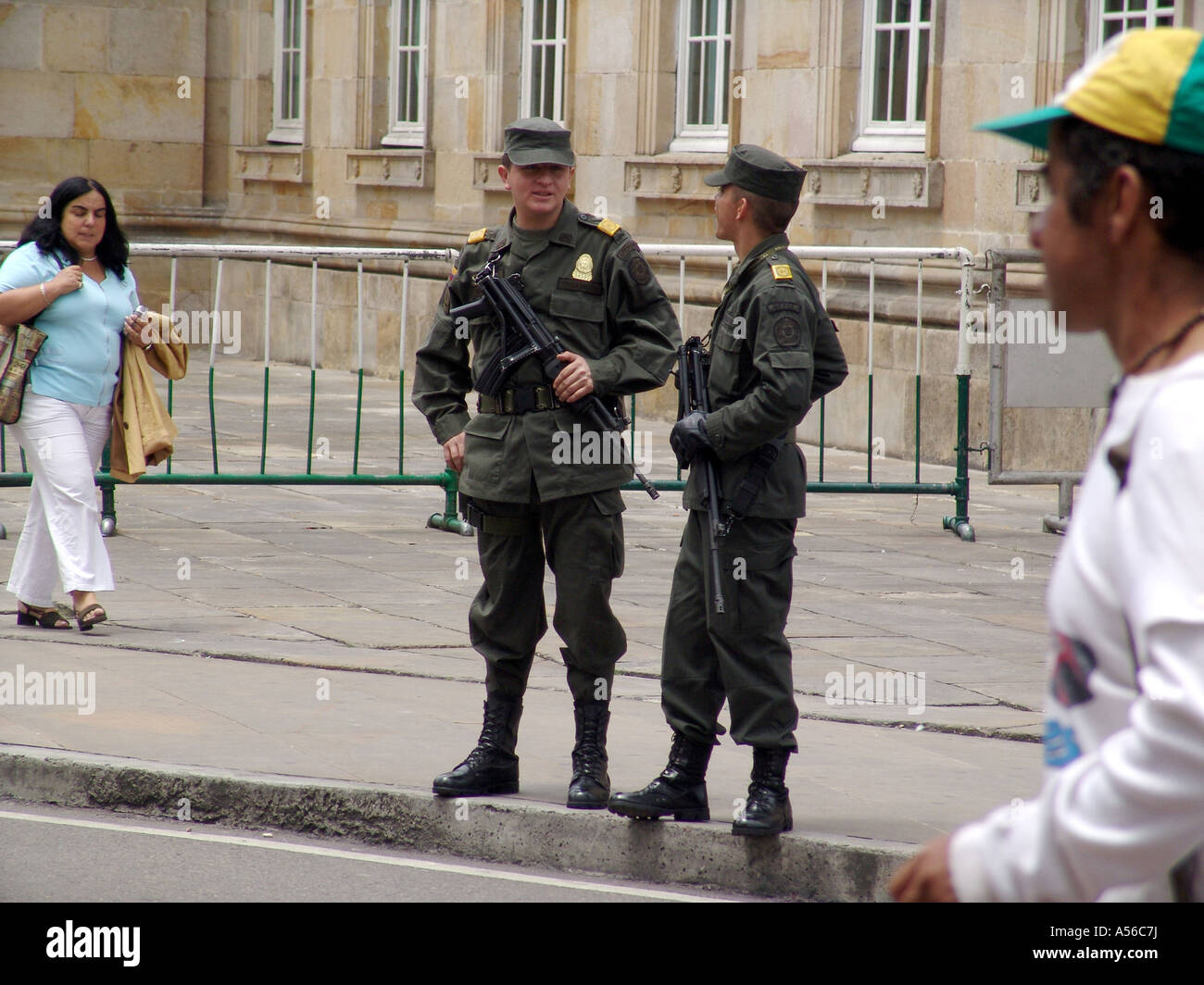 Painet iy8340 colombia soldiers duty front national palace bogota photo ...