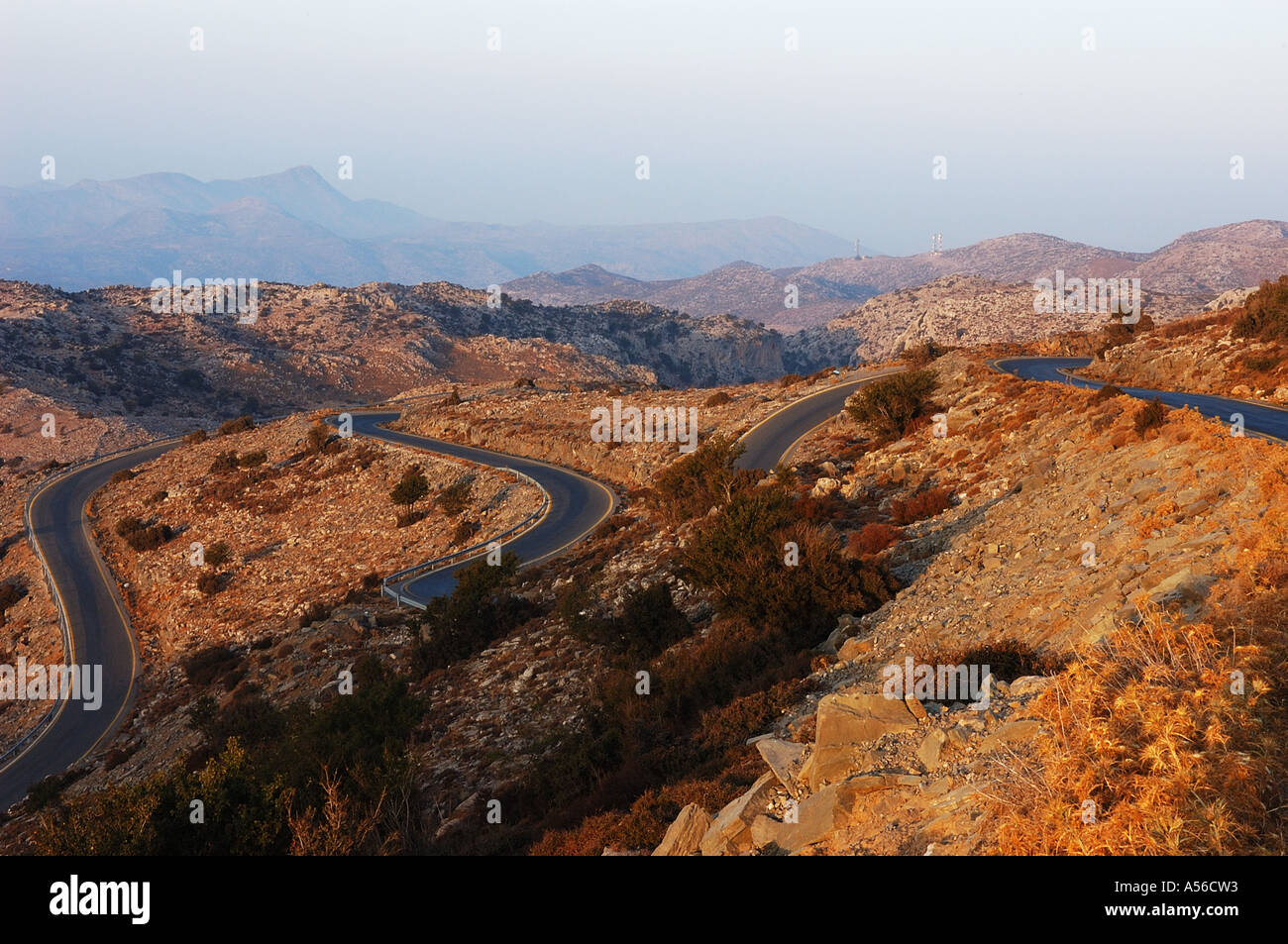 Mountain road, winding road, crete, grece Stock Photo - Alamy