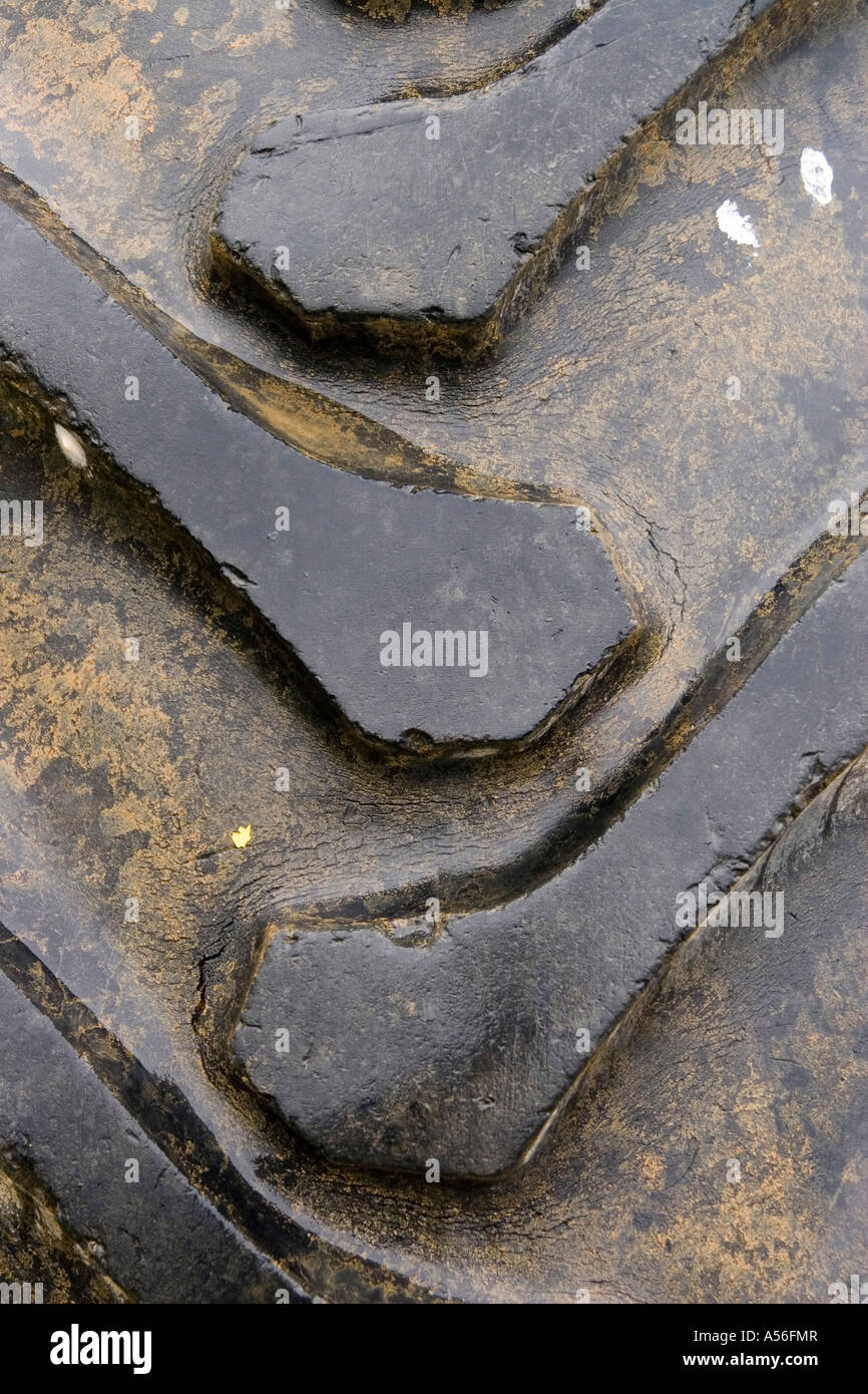 Close up of tractor rubber wheel Stock Photo - Alamy