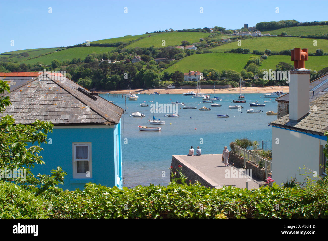 Salcombe, Kingsbridge Estuary, Devon, England, UK, Europe Stock Photo ...