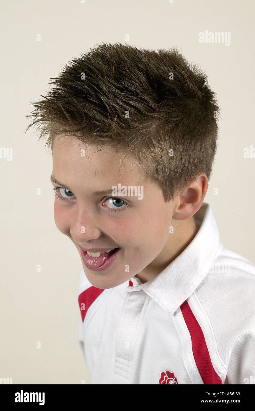 boy with cheeky face England Stock Photo - Alamy