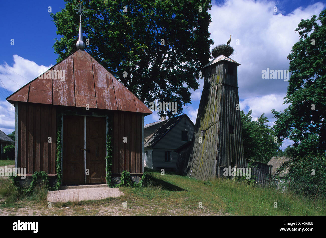 Church and Chapel Zemaiciu Lithuania Stock Photo - Alamy