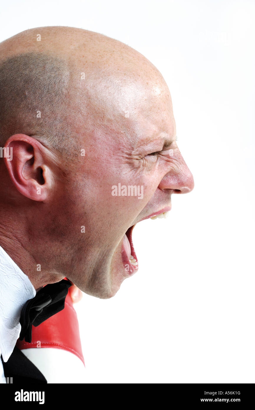 Man screaming, close-up Stock Photo - Alamy
