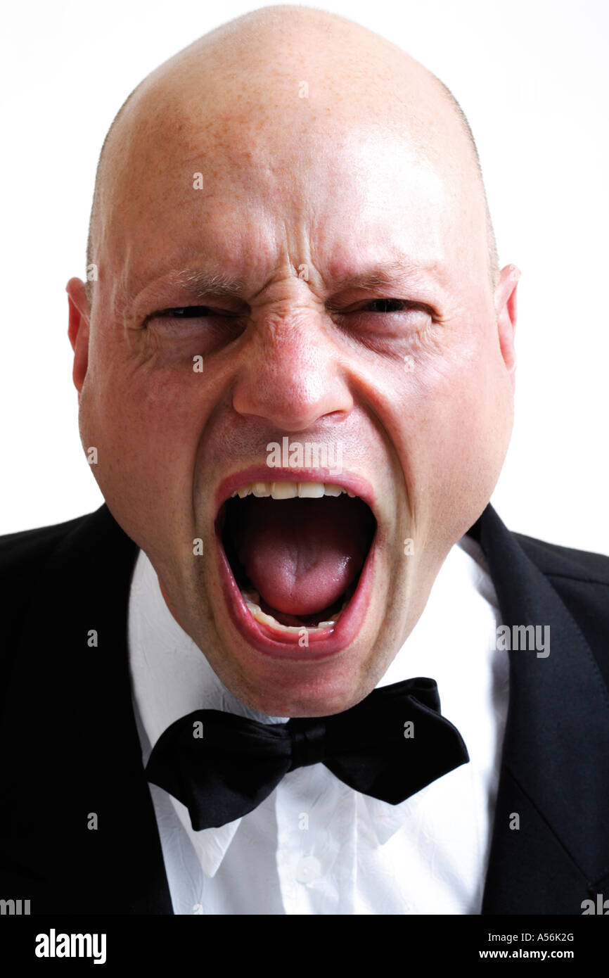 Man screaming, portait, close-up Stock Photo - Alamy