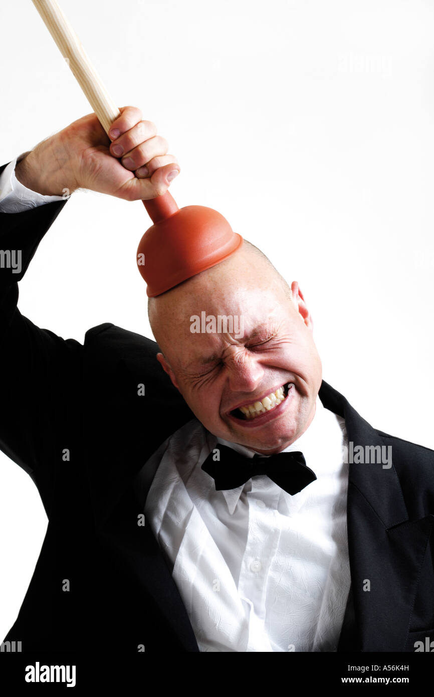 Tuxedo bald head hi-res stock photography and images - Alamy