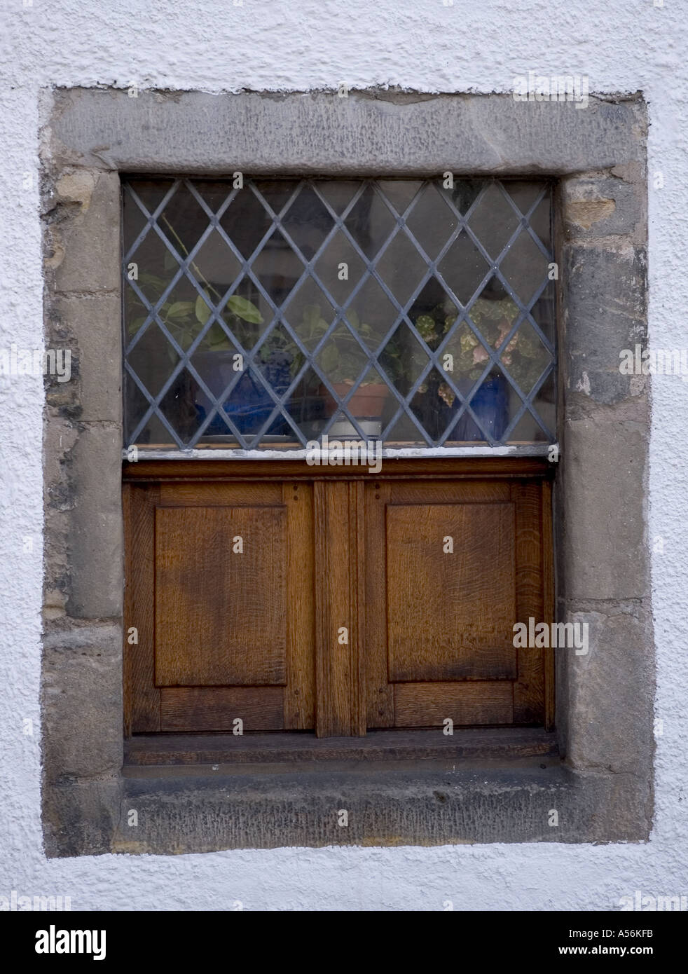 Ancient glass and wood window Stock Photo - Alamy