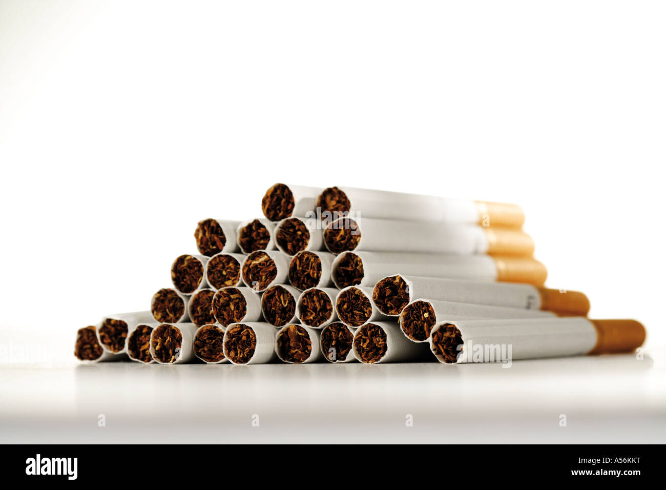 Pile of cigarettes, close-up Stock Photo - Alamy