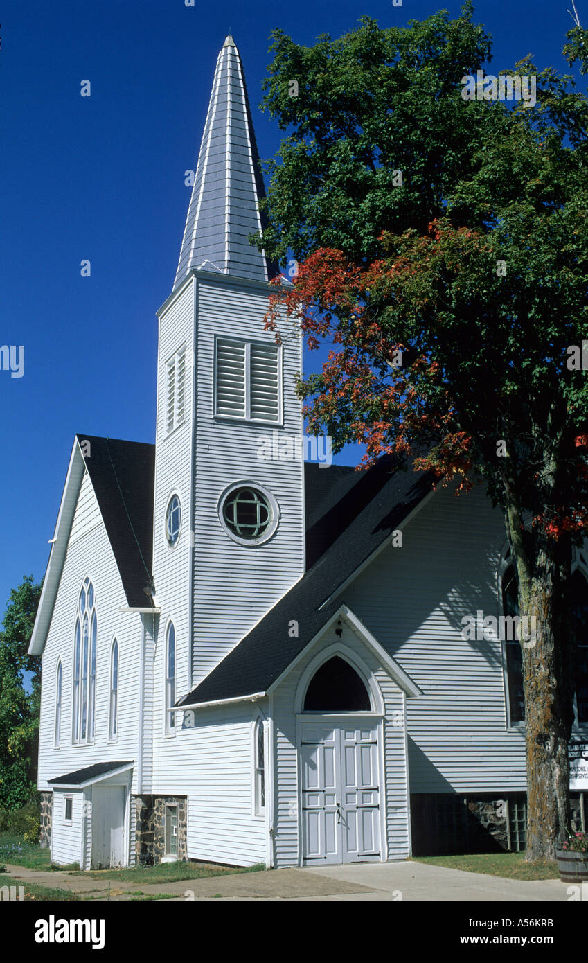 Historic country church of Rockland, Michigan Stock Photo - Alamy