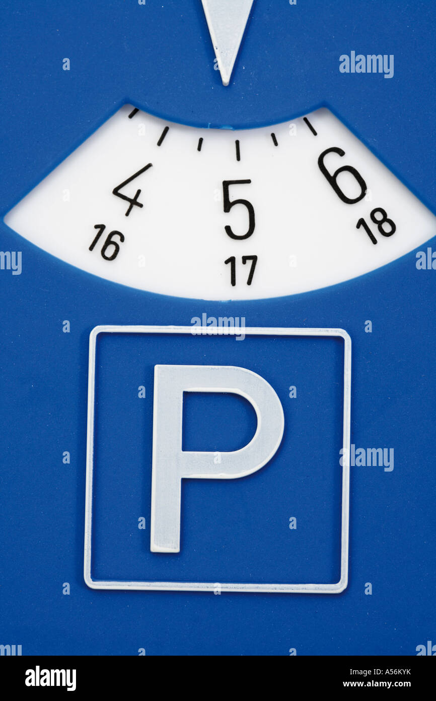 Parking disc, close-up Stock Photo - Alamy