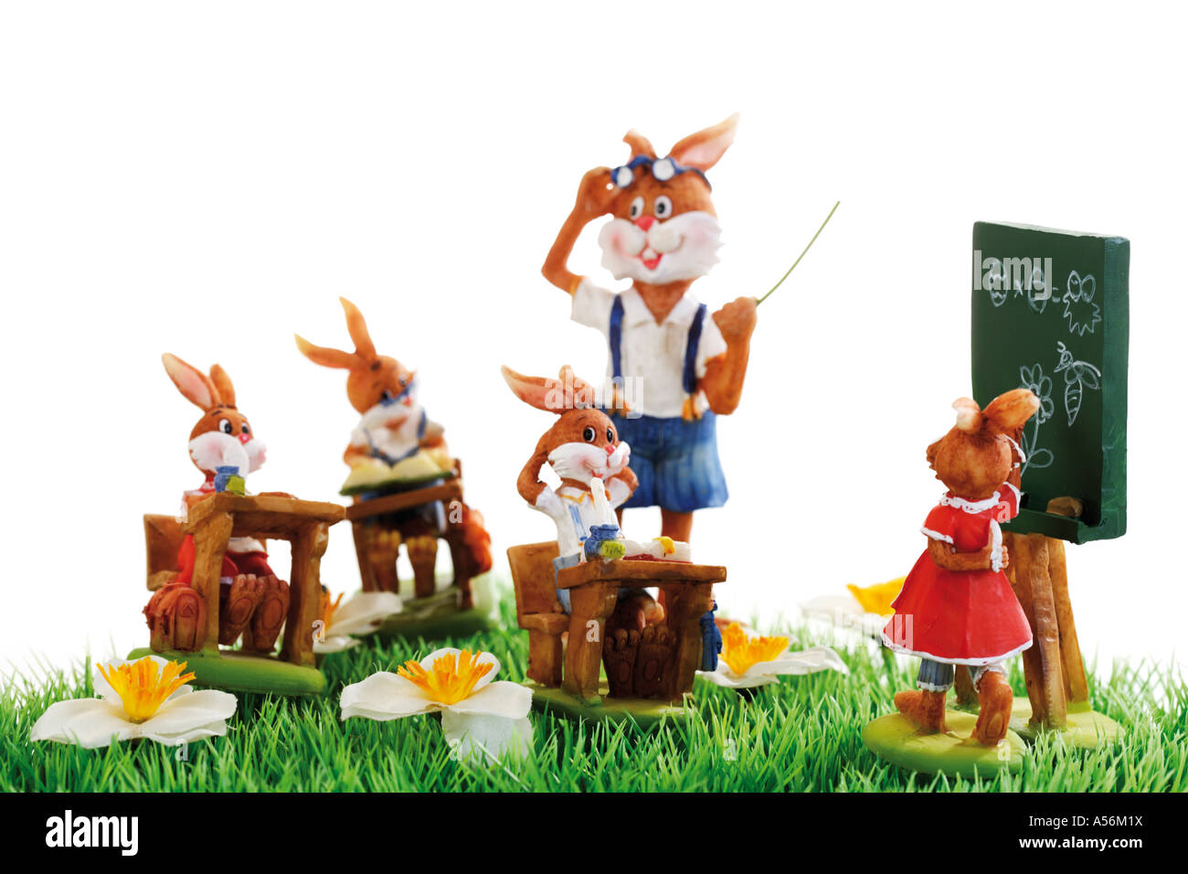 Easter bunnies in school Stock Photo - Alamy