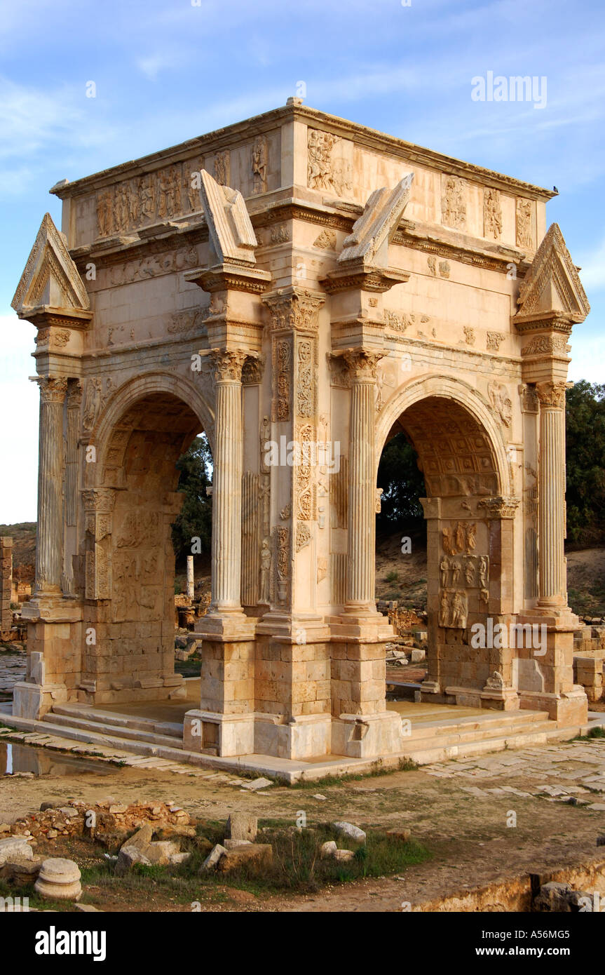 Leptis magna septimus arch hi-res stock photography and images - Alamy