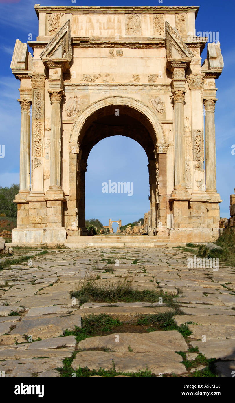 Arch of Septimus Severus Leptis Magna Libya Stock Photo - Alamy