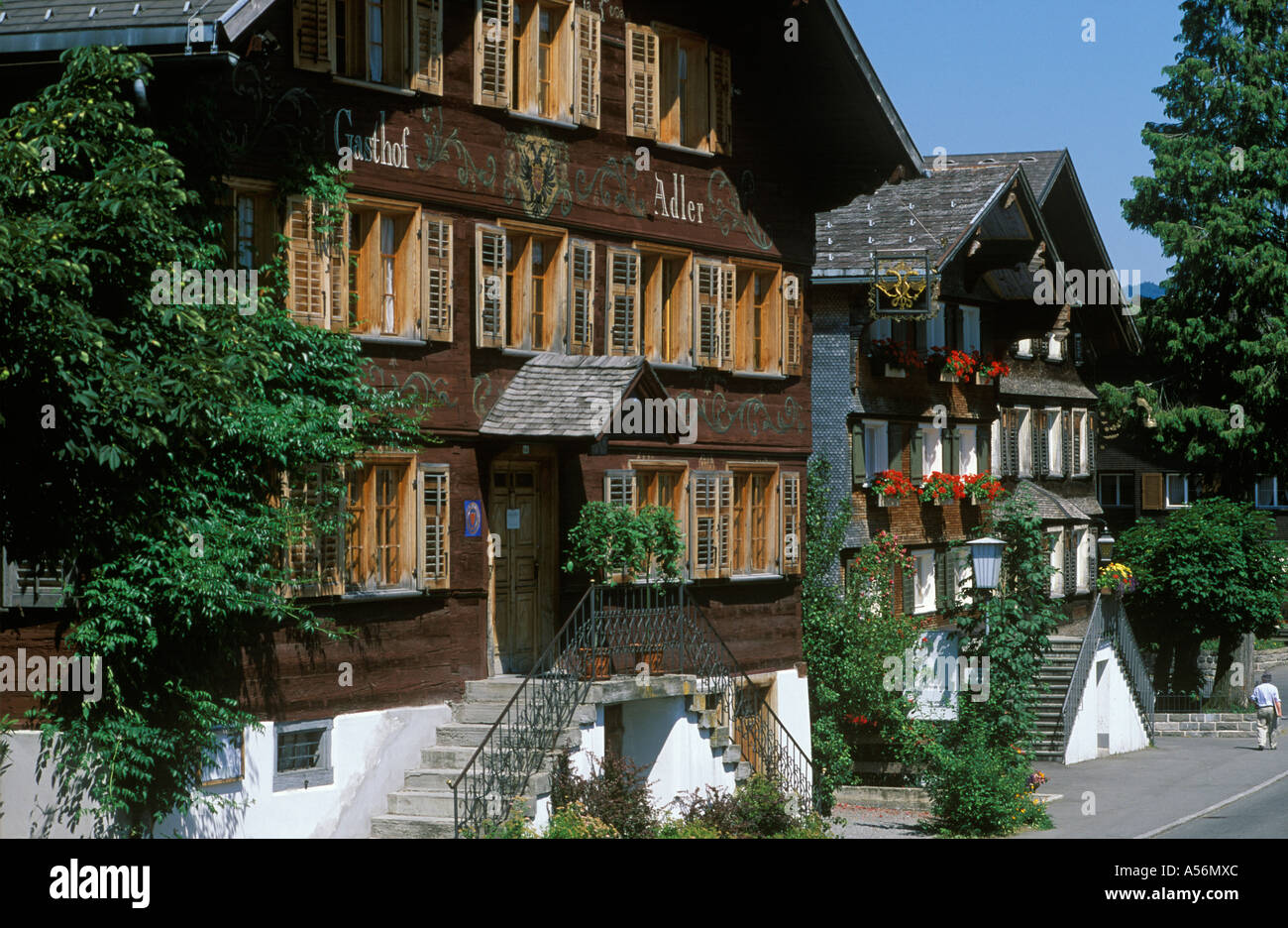 Schwarzenberg Gasthof Adler Vorarlberg Austria Stock Photo - Alamy