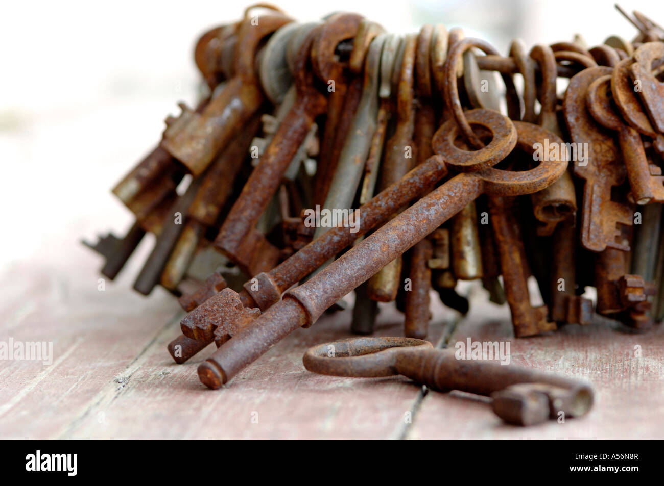 Rusty keys, close-up Stock Photo - Alamy