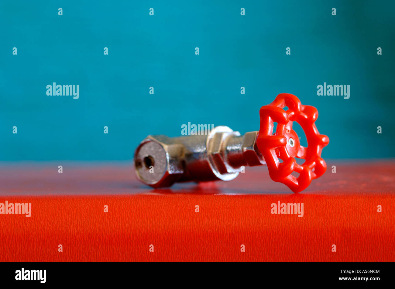 Metall valve with tap, close-up Stock Photo - Alamy