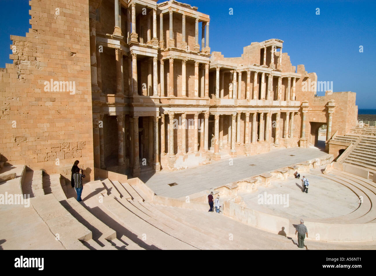 Roman theater of Sabrata Stock Photo - Alamy