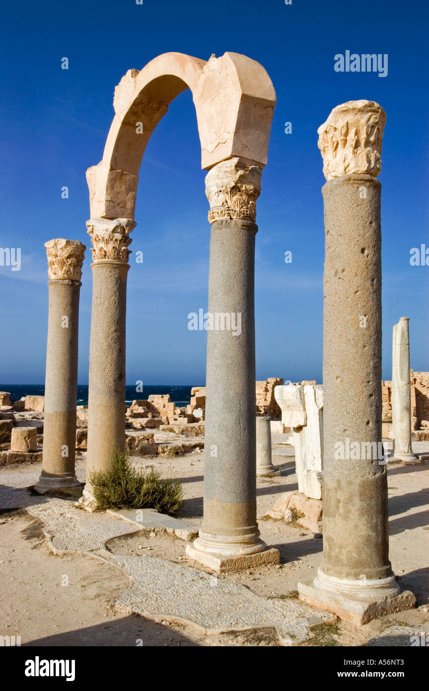 Roman archeological site of Sabrata Stock Photo - Alamy