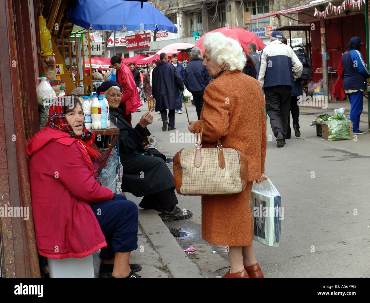 Painet ja0665 bulgaria street scene women females 2004 europe country ...