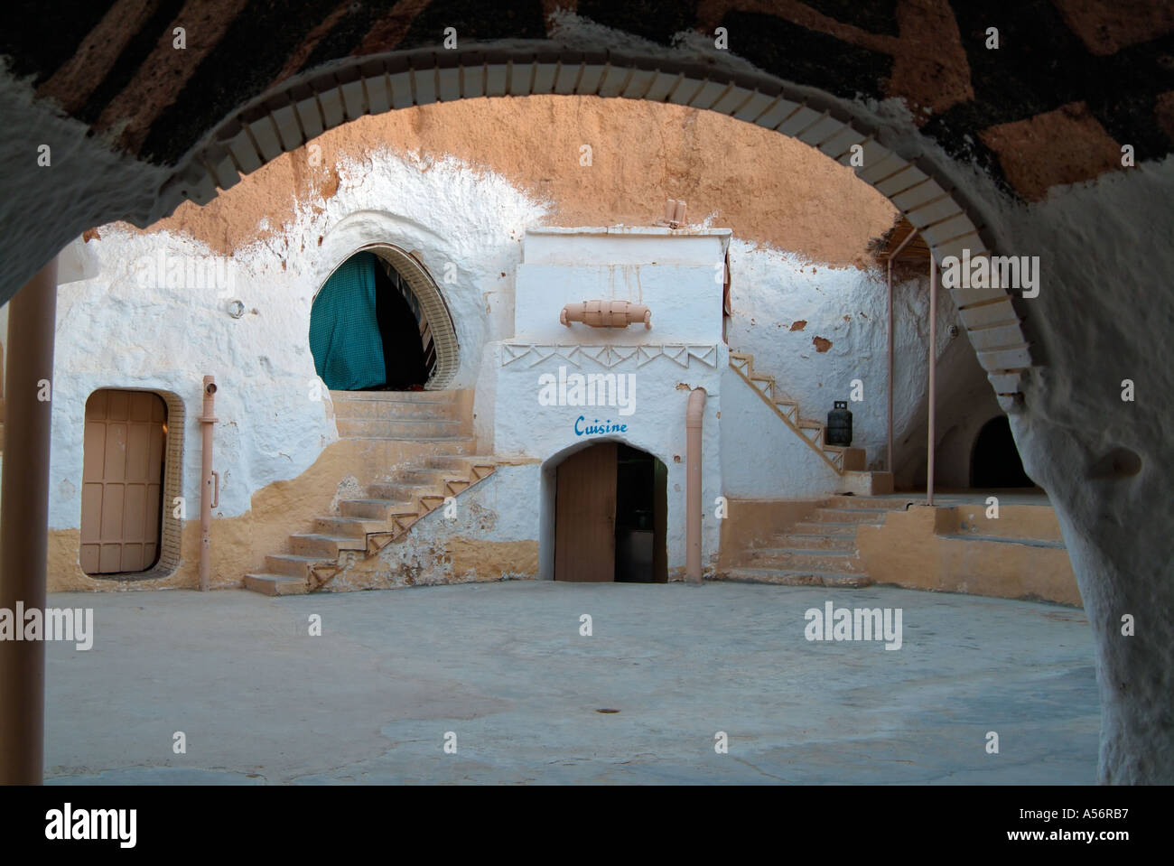 Sidi Driss hotel, traditional troglodyte homes of Matmata, Tunisia ...