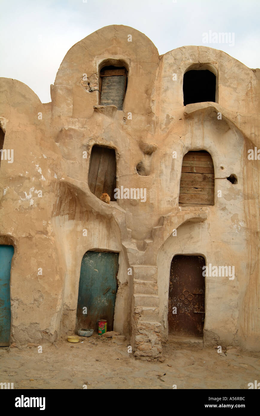 Traditional ksar - Berber fortified granary, Medenine, Tunisia Stock ...
