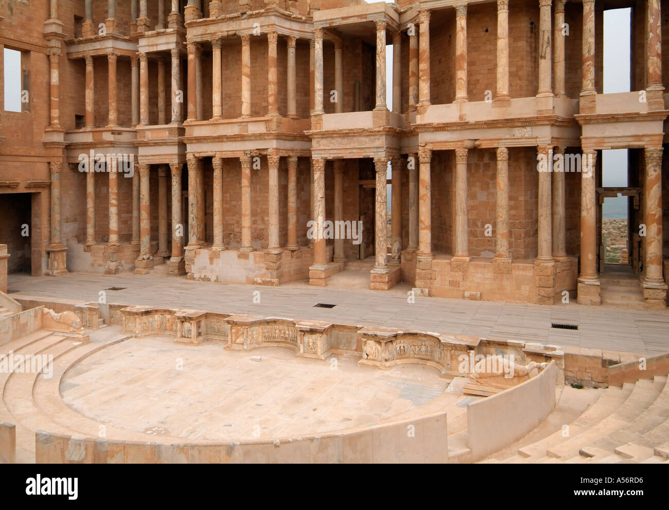 Theatre, Sabratha Roman Ruins, Libya Stock Photo - Alamy