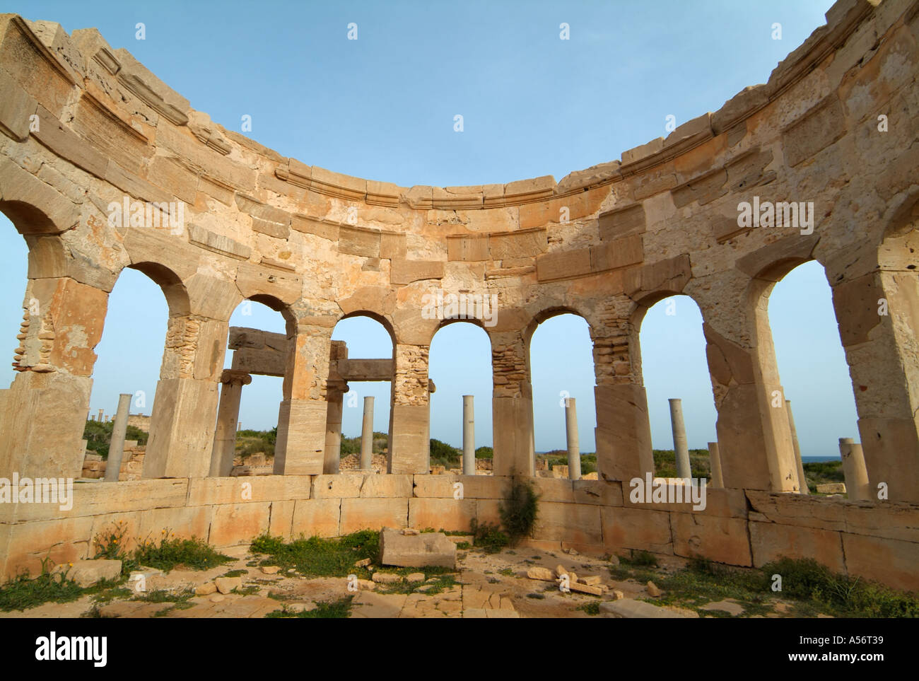 Marketplace, Leptis Magna Roman Ruins, Libya Stock Photo - Alamy