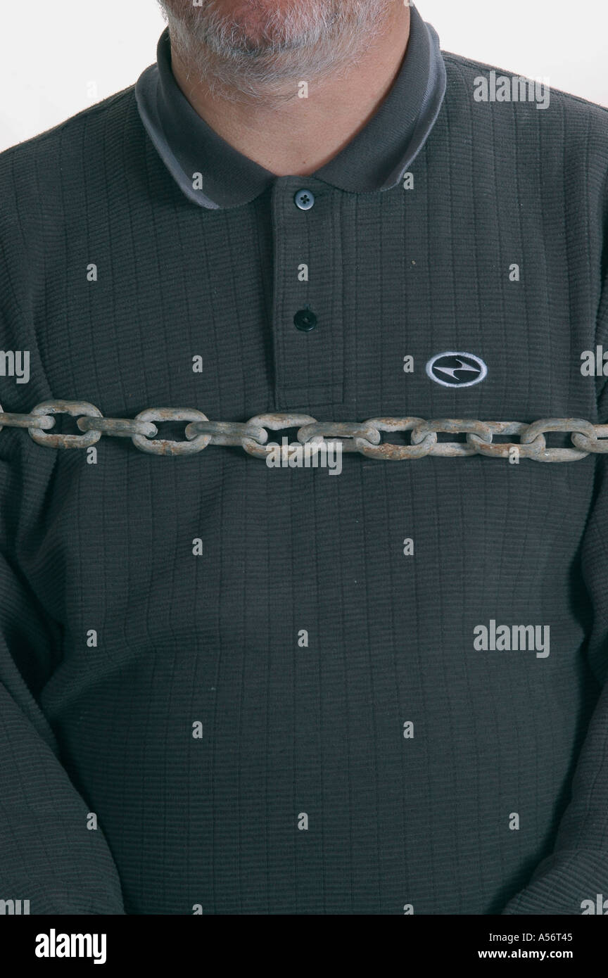 Man chained hi-res stock photography and images - Alamy