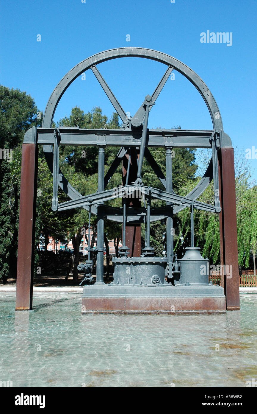 An ancient steam engine wheel Stock Photo - Alamy
