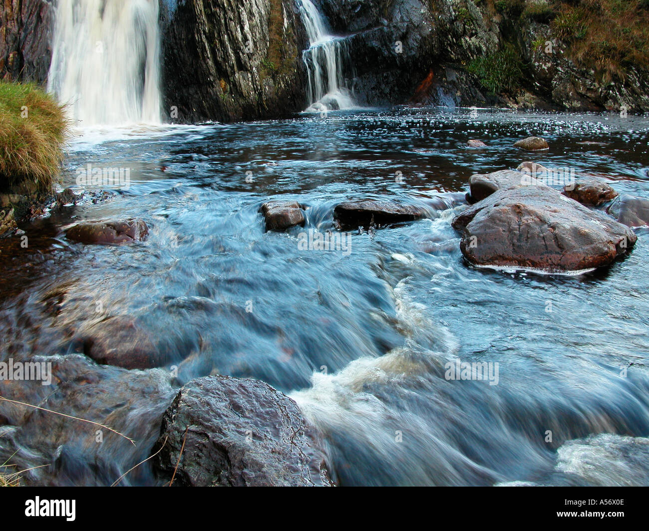 Lunklett Burn Waterfall Shetland Stock Photo - Alamy