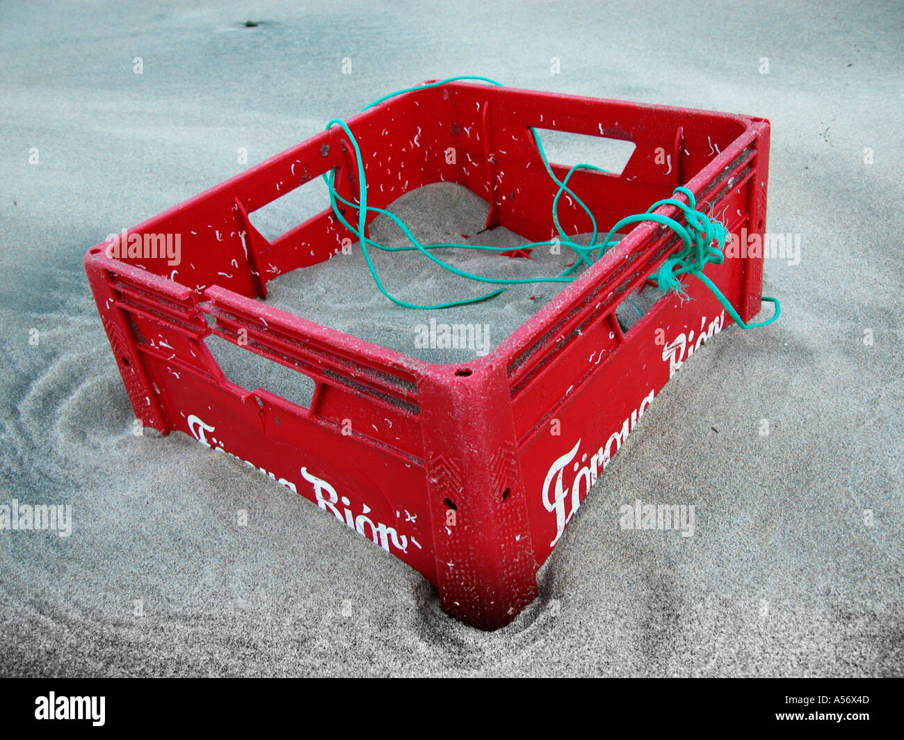 Red Fish Box Spiggie Beach Shetland Scotland Stock Photo - Alamy