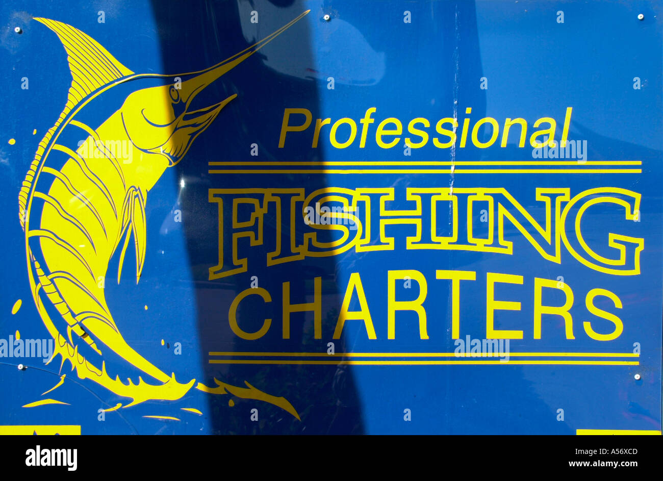 Charter Fishing Sign, Fort Lauderdale Beach, Gold Coast, Florida,USA ...