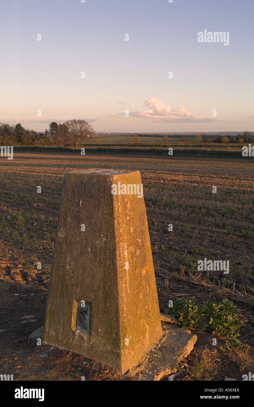 triangulation point near Tackley Oxfordshire England UK Stock Photo - Alamy