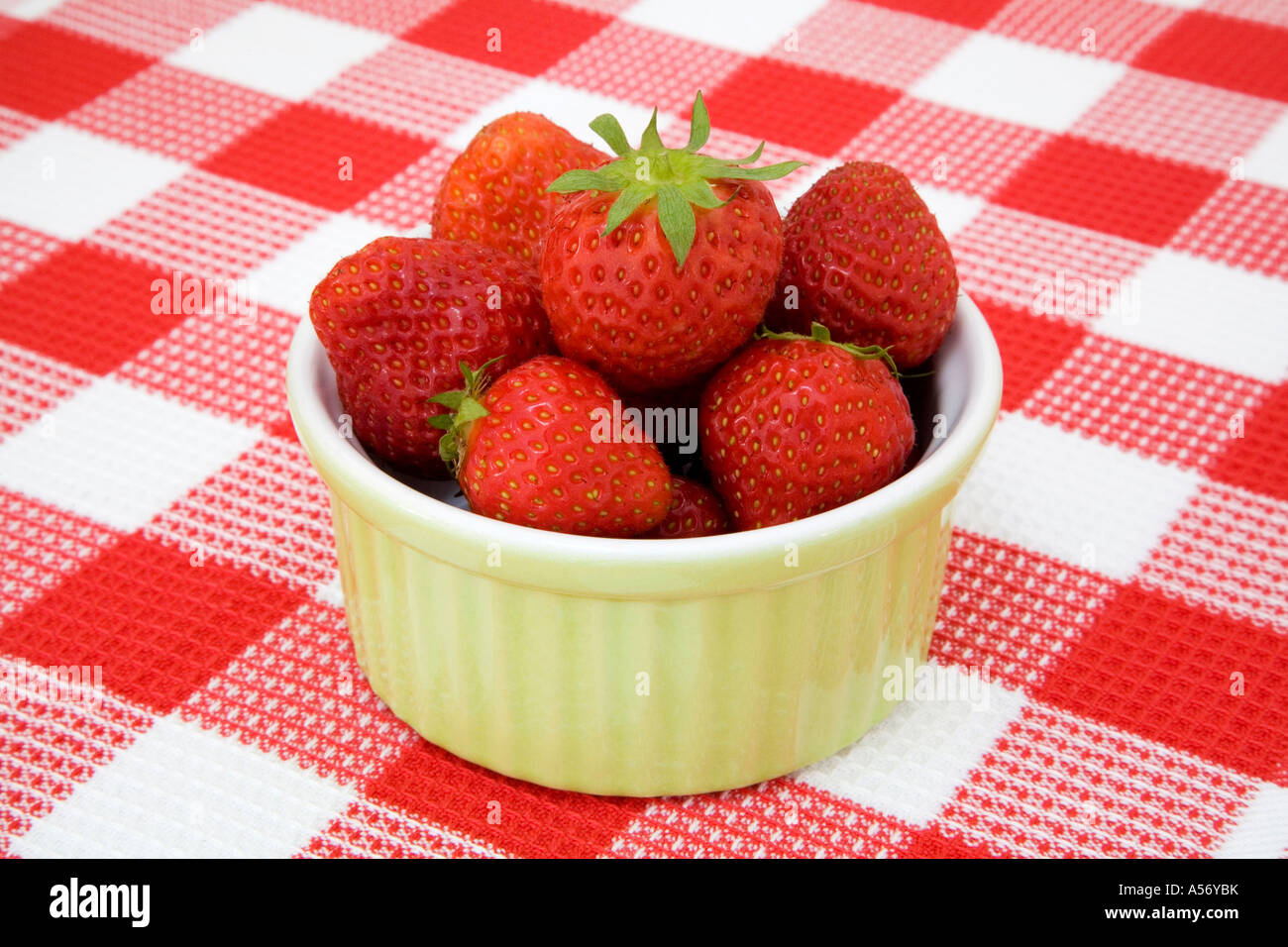 Strawberries in bowl Stock Photo - Alamy