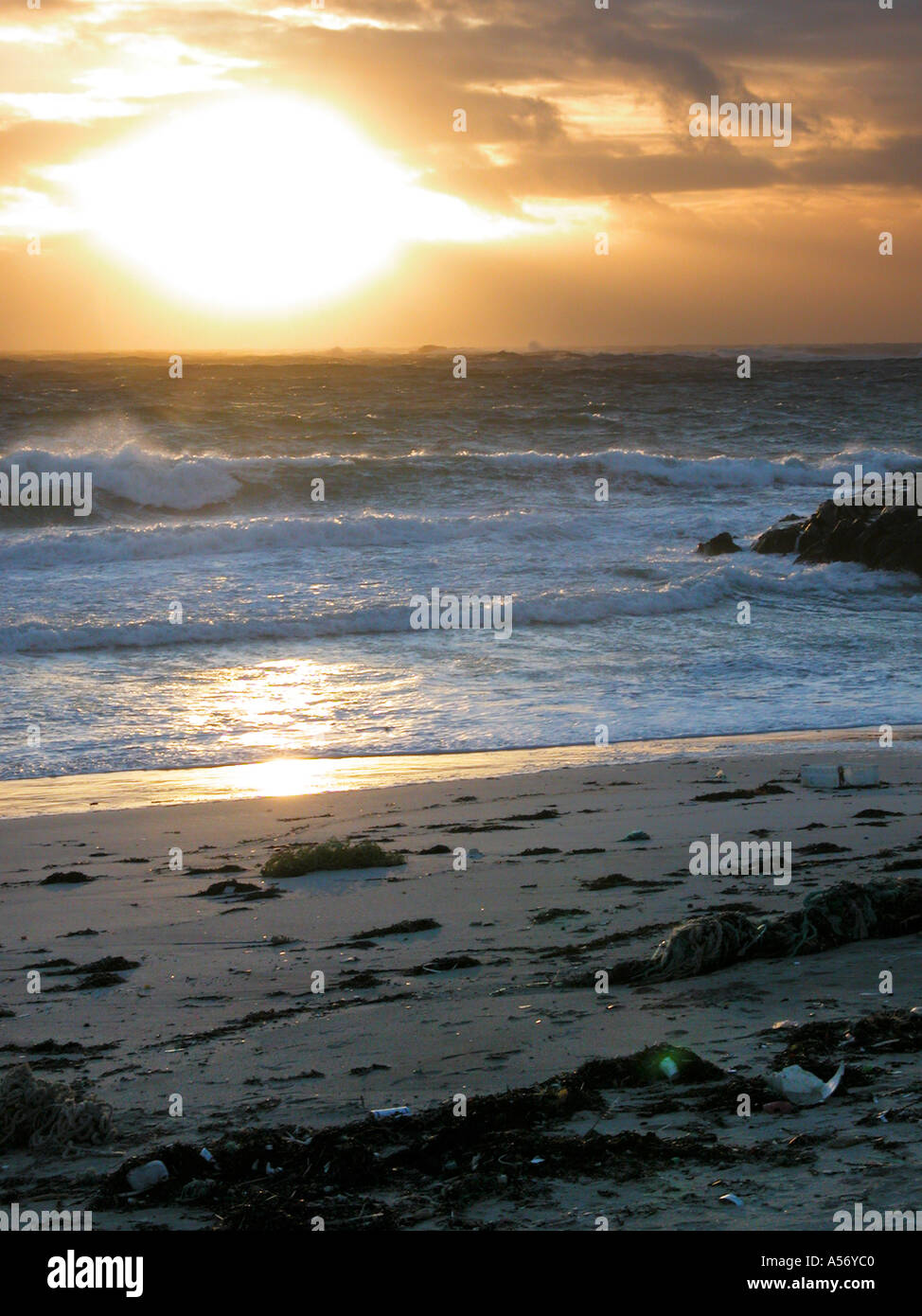 Waves at Meal beach Burra Isle Shetland Stock Photo - Alamy