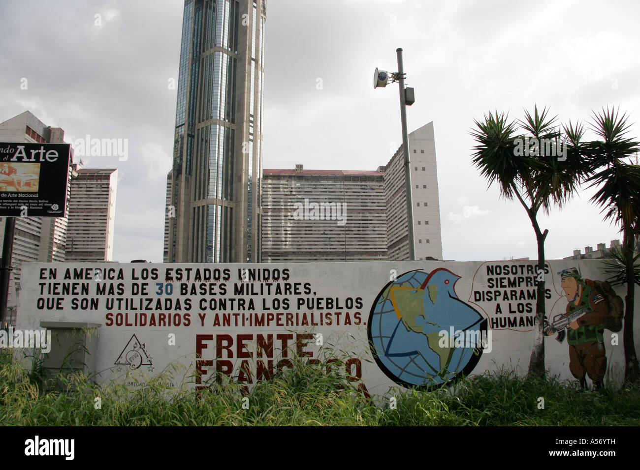 ja1137 venezuela anti american slogan mural downtown caracas latin ...