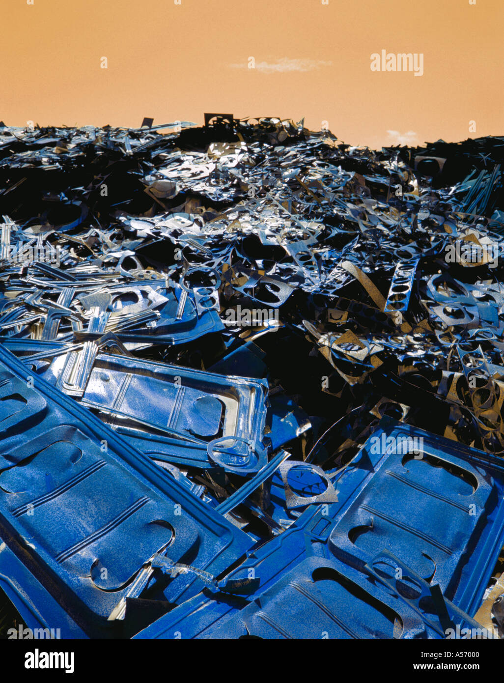 Scrap steel pressings Stock Photo - Alamy