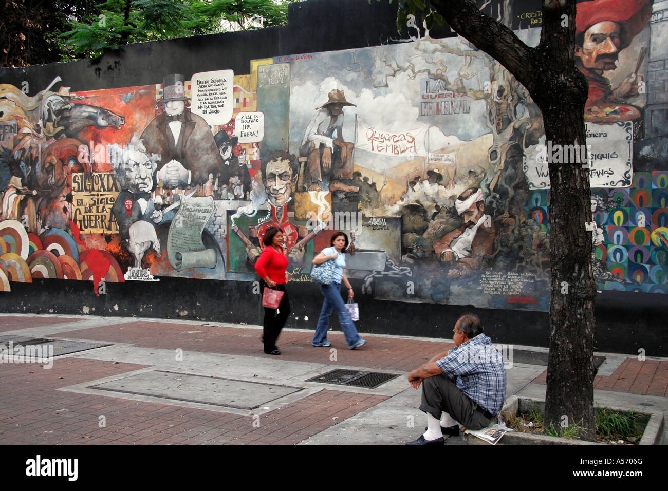 Painet ja1165 venezuela political murals downtown caracas latin america ...