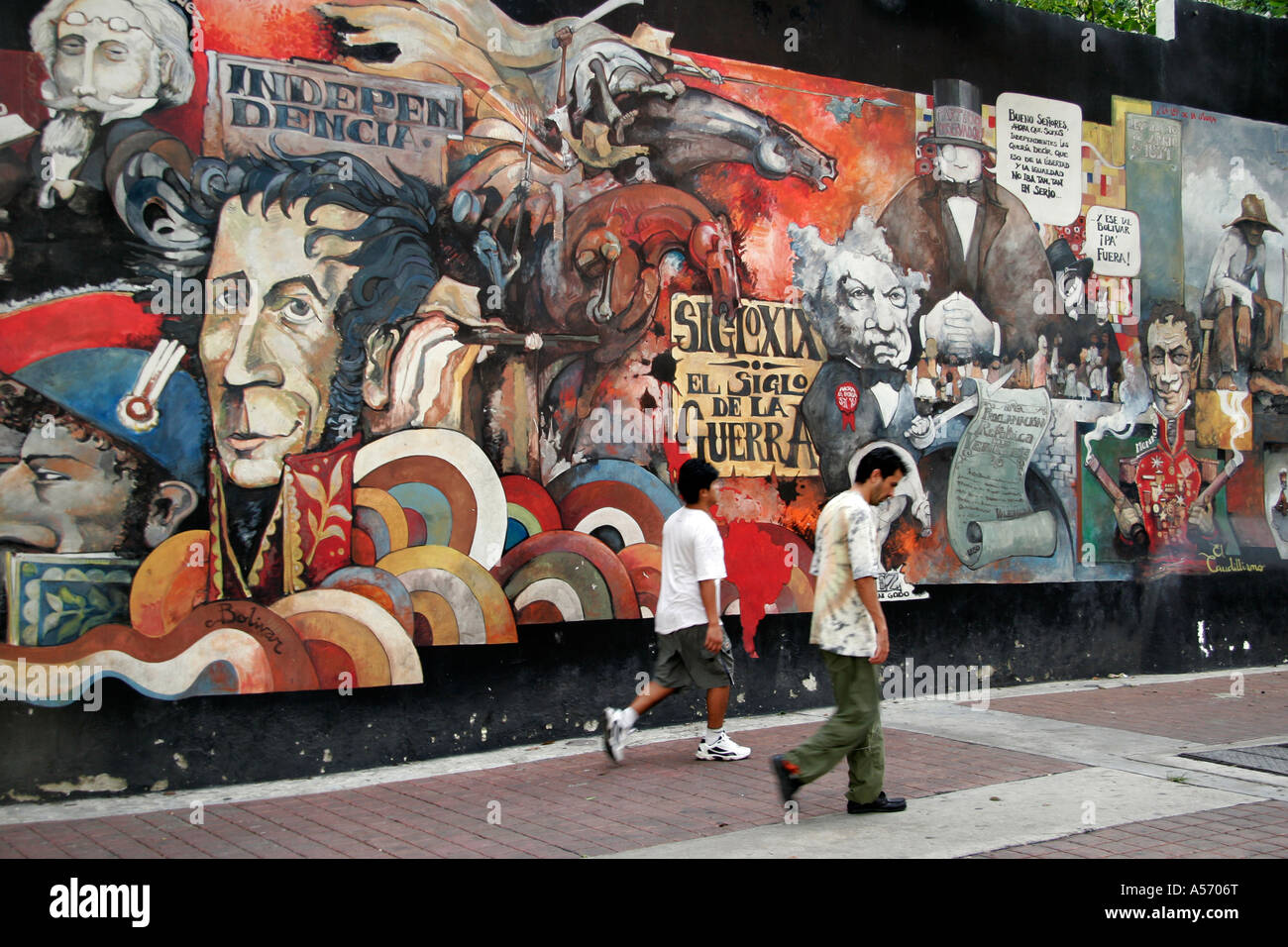 Painet ja1167 venezuela political murals downtown caracas latin america ...
