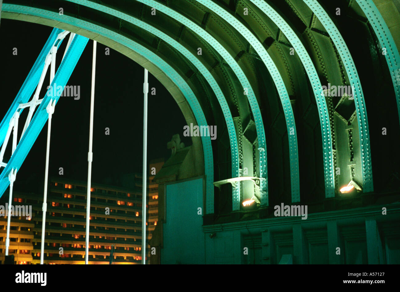 Under one of the Towers of Tower Bridge London Stock Photo - Alamy