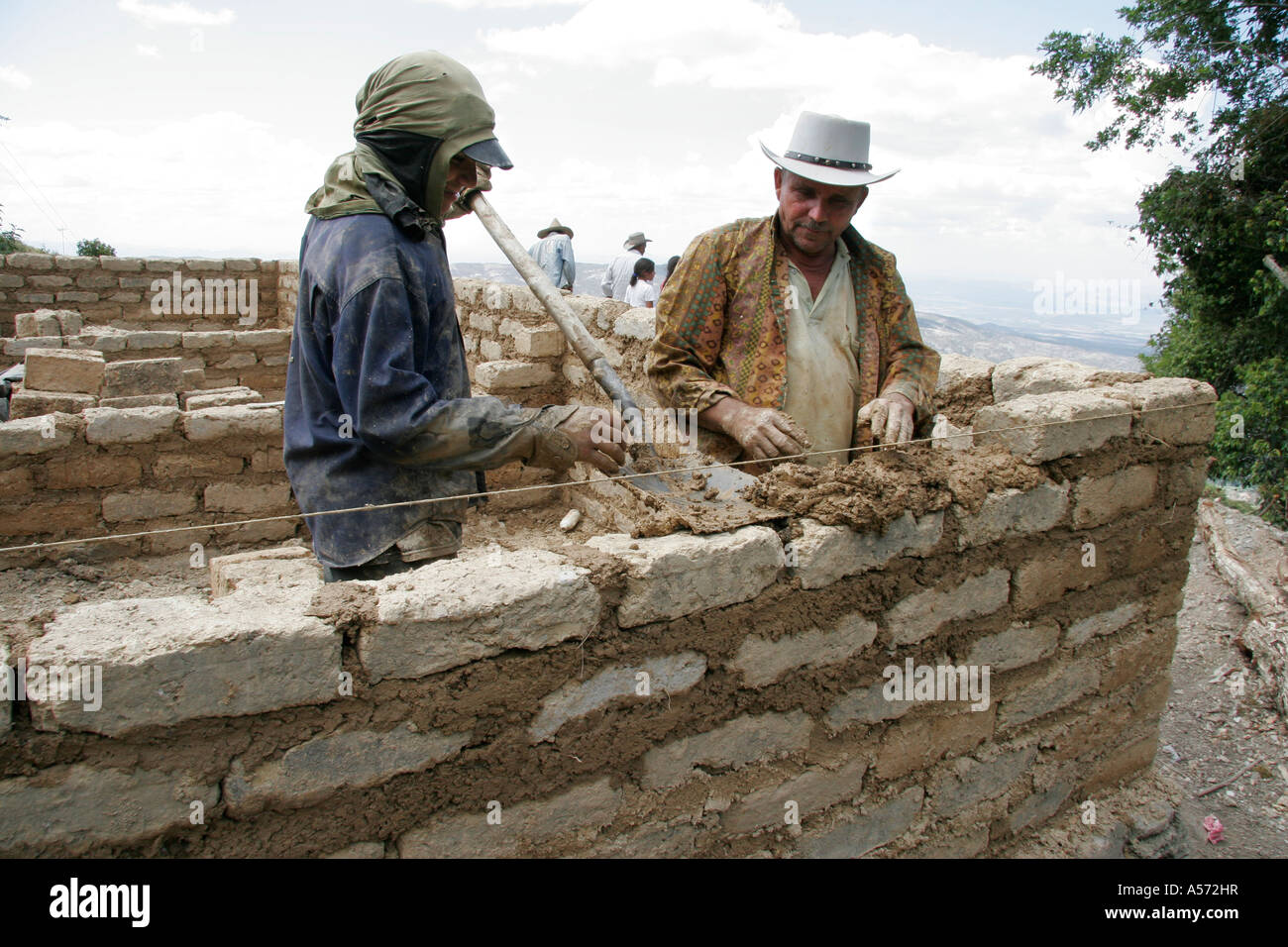 Painet ja1345 venezuela house building adobe brick method lara latin ...