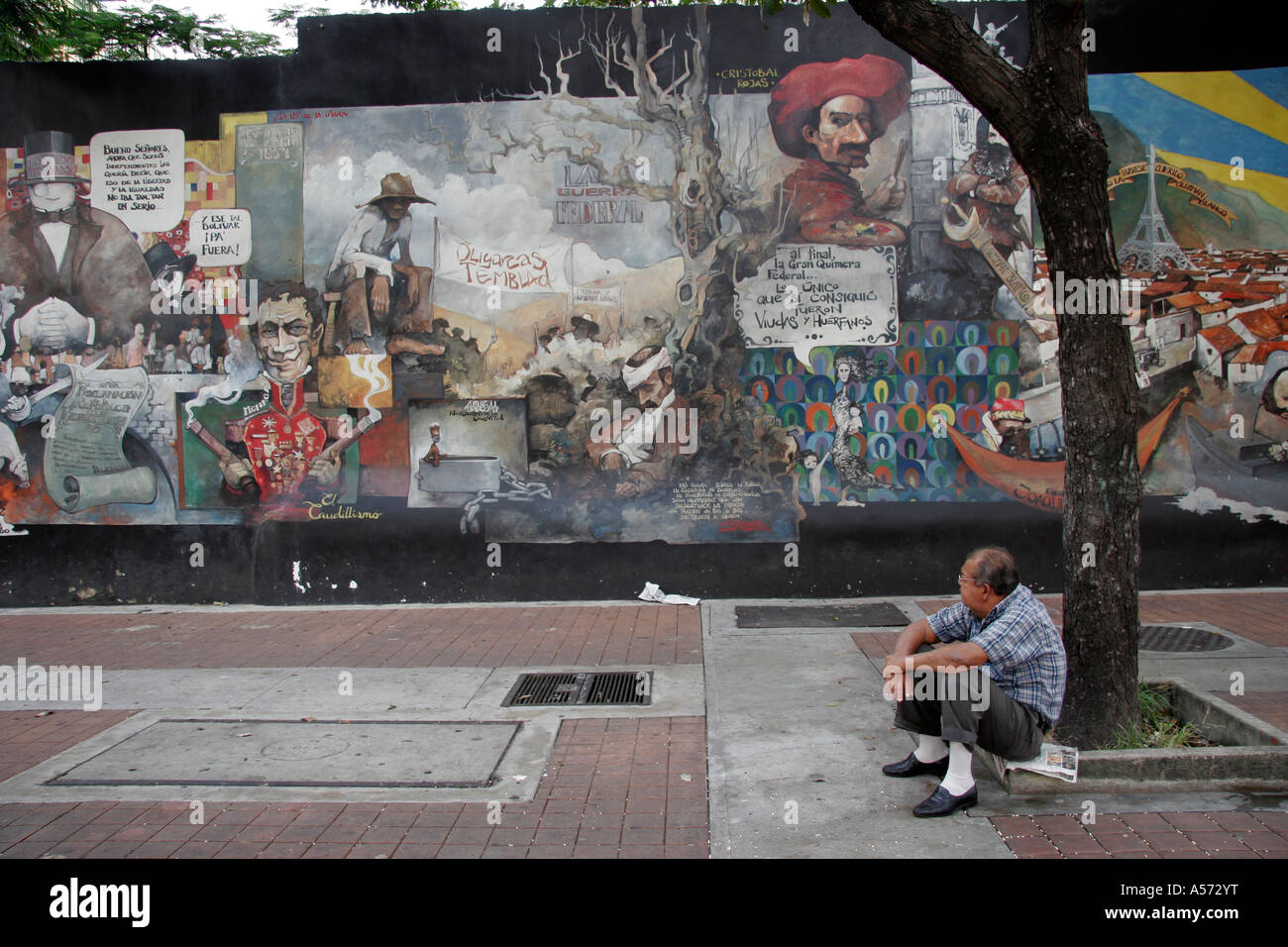 Painet ja1355 venezuela political murals downtown caracas latin america ...