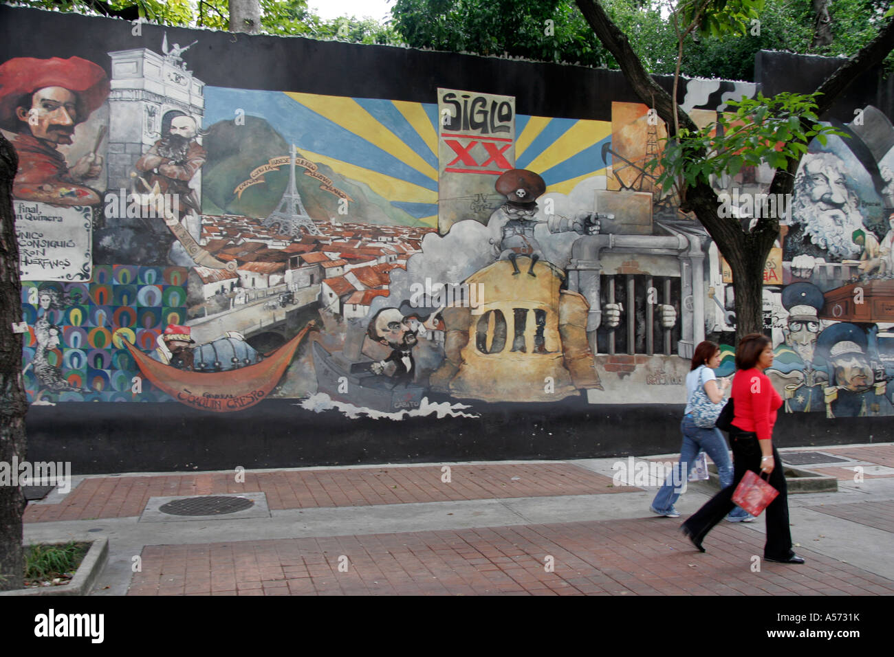Painet ja1357 venezuela political murals downtown caracas latin america ...