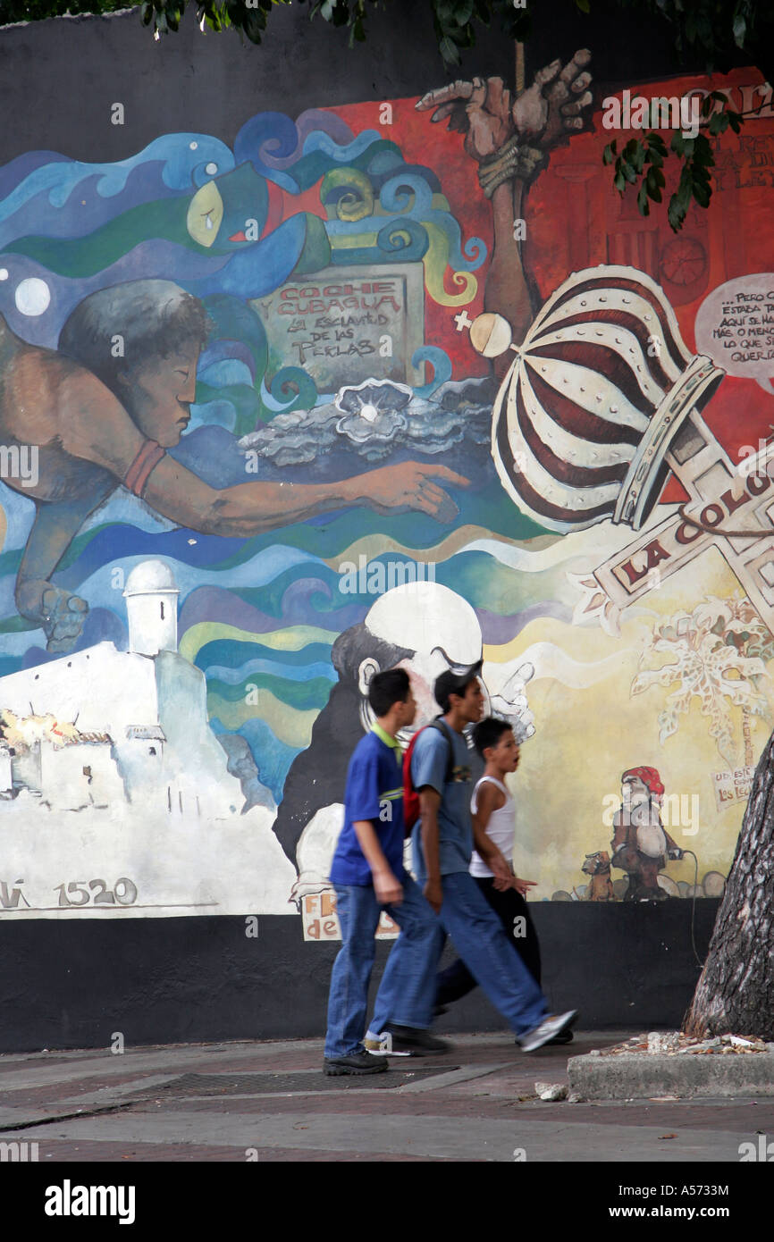 Painet ja1360 venezuela political murals downtown caracas latin america ...