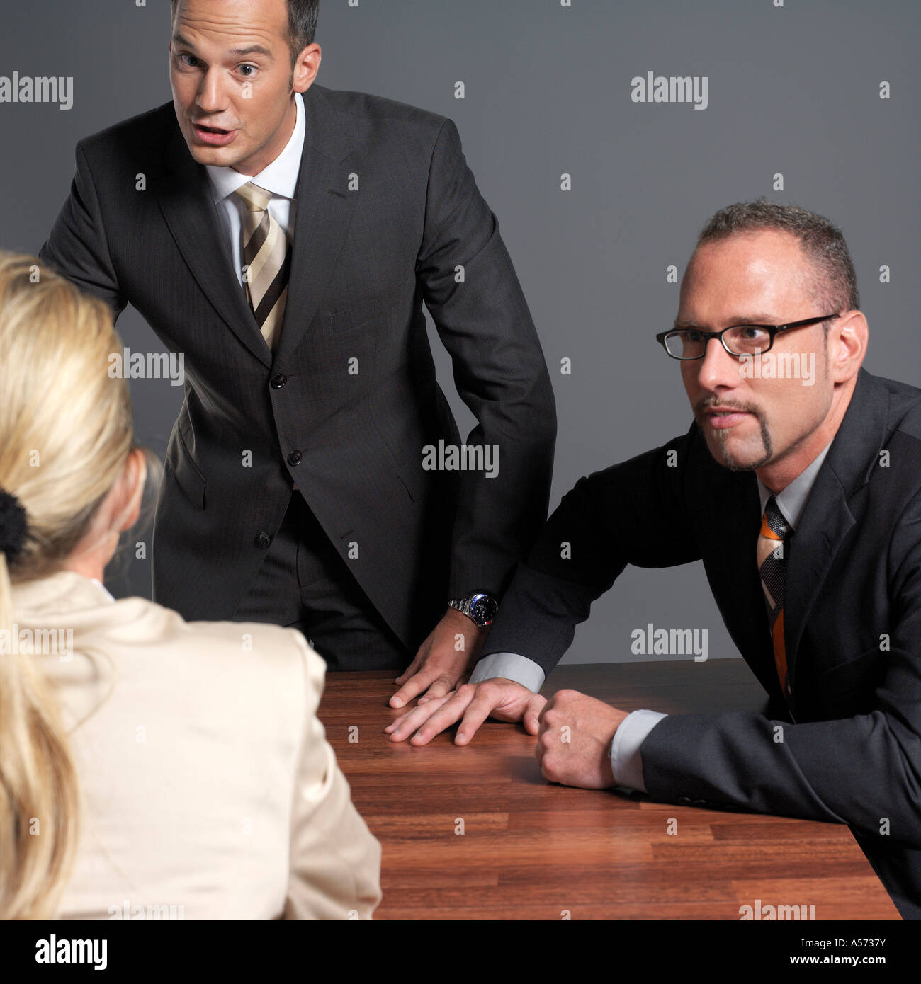 Business people having meeting at conference table Stock Photo - Alamy