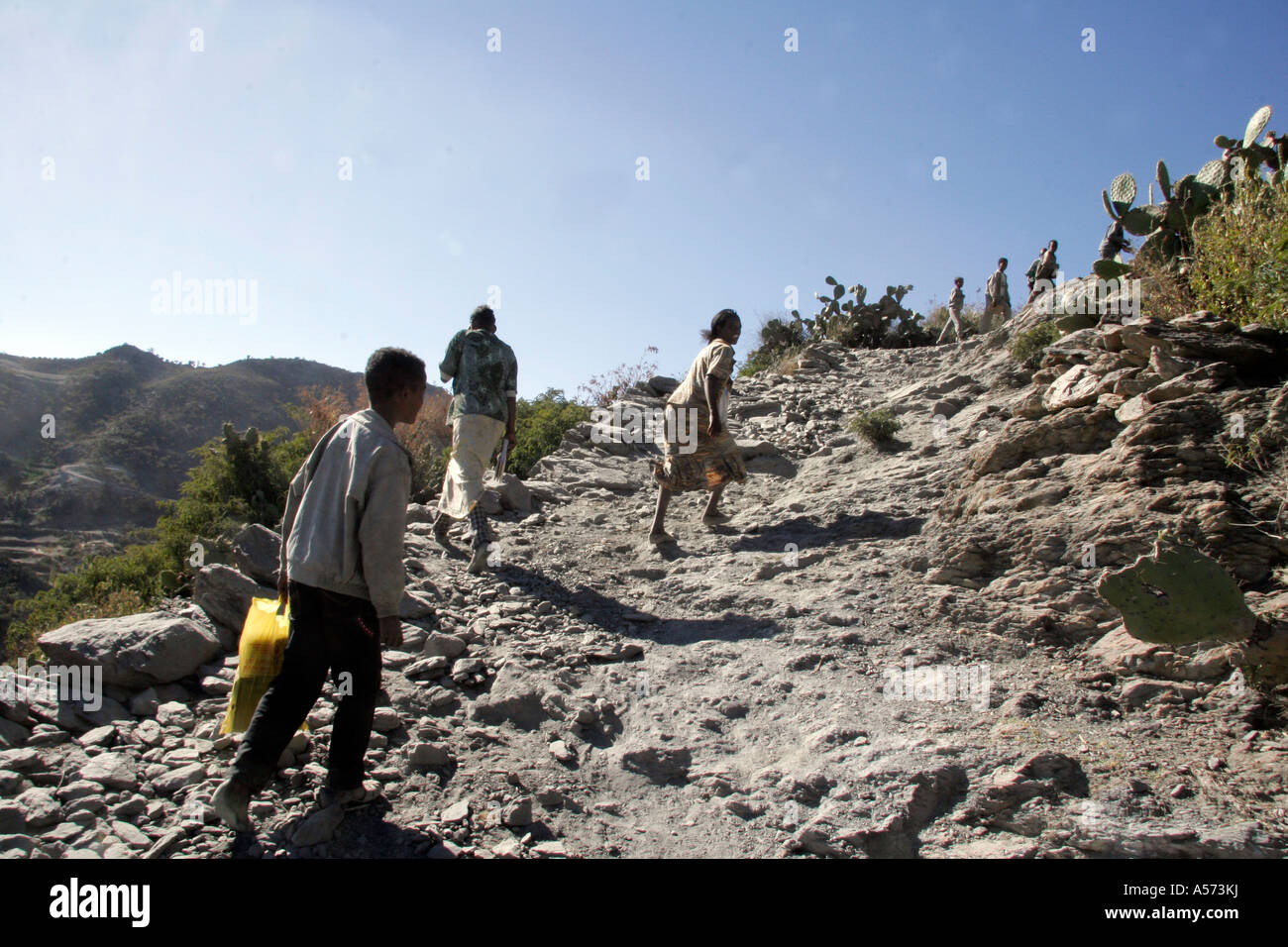 Painet jb1154 ethiopia children kids walking home school adaga tigray ...