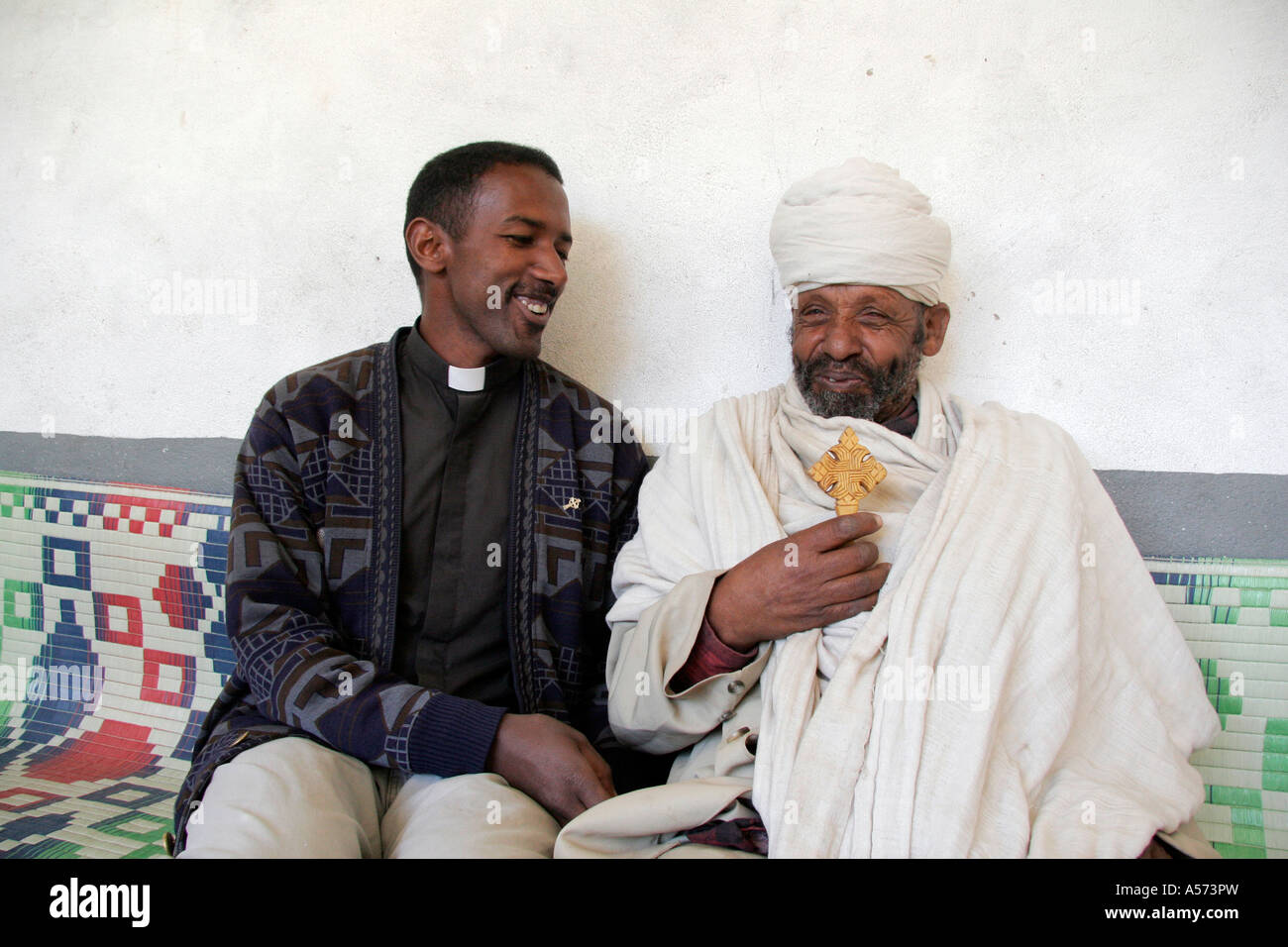 Painet jb1175 ethiopia two priests wutafa tigray catholic geez rite ...