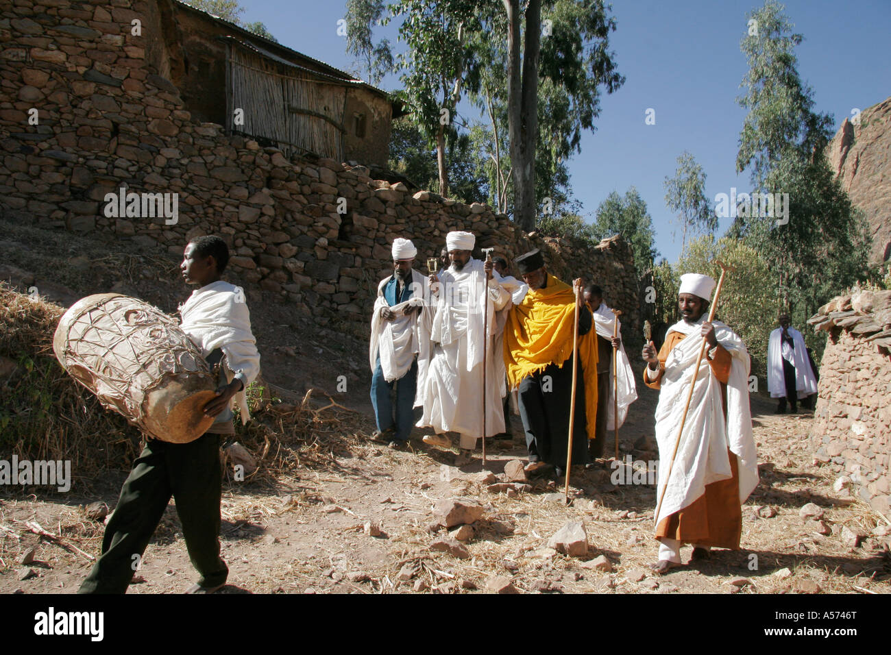 jb1215 ethiopia procession monks abuna garima monastery tigray visit ...